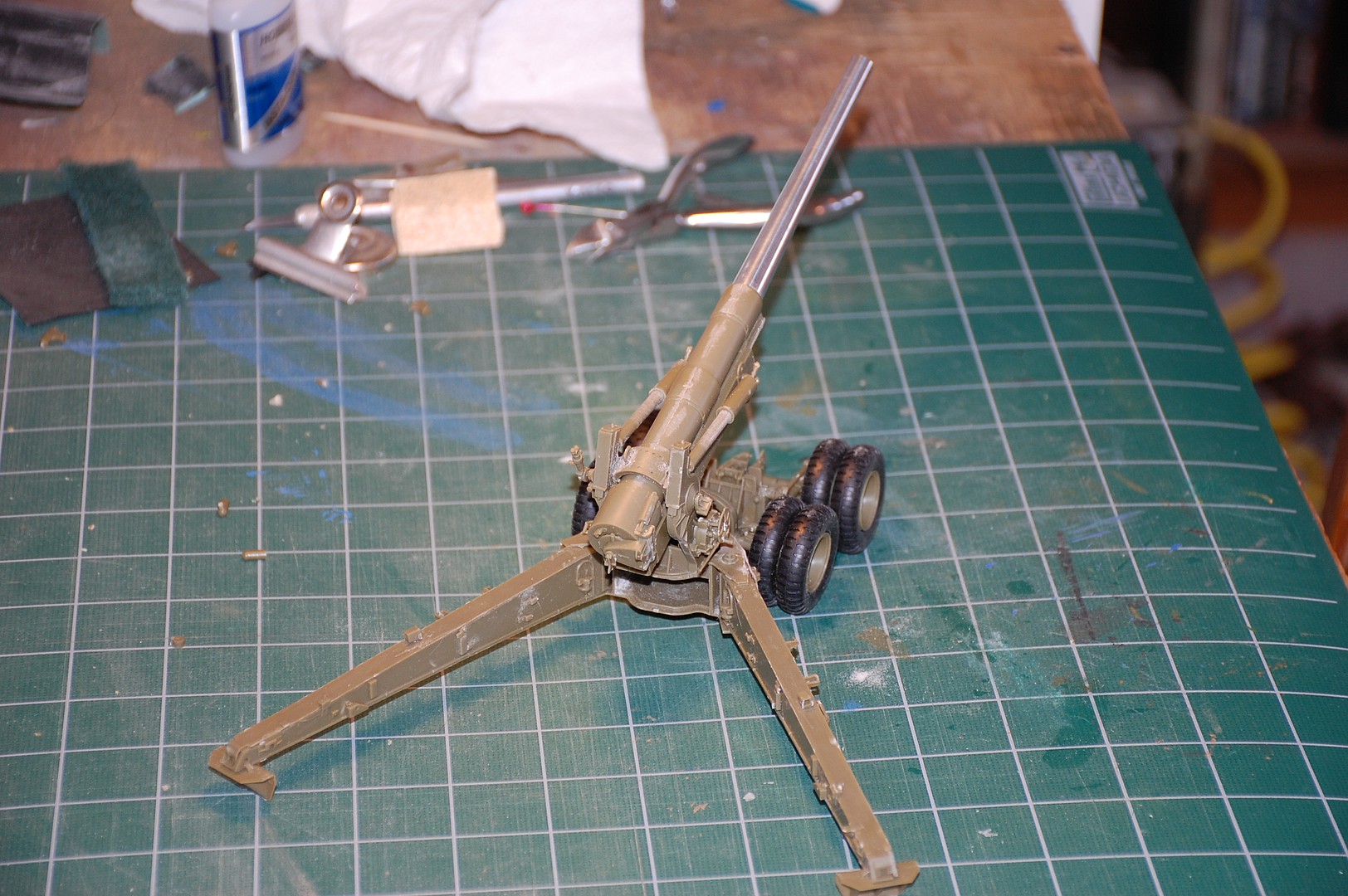 M59 155mm Long Tom Gun -- Plastic Model Artillery Kit -- 1/35 Scale ...