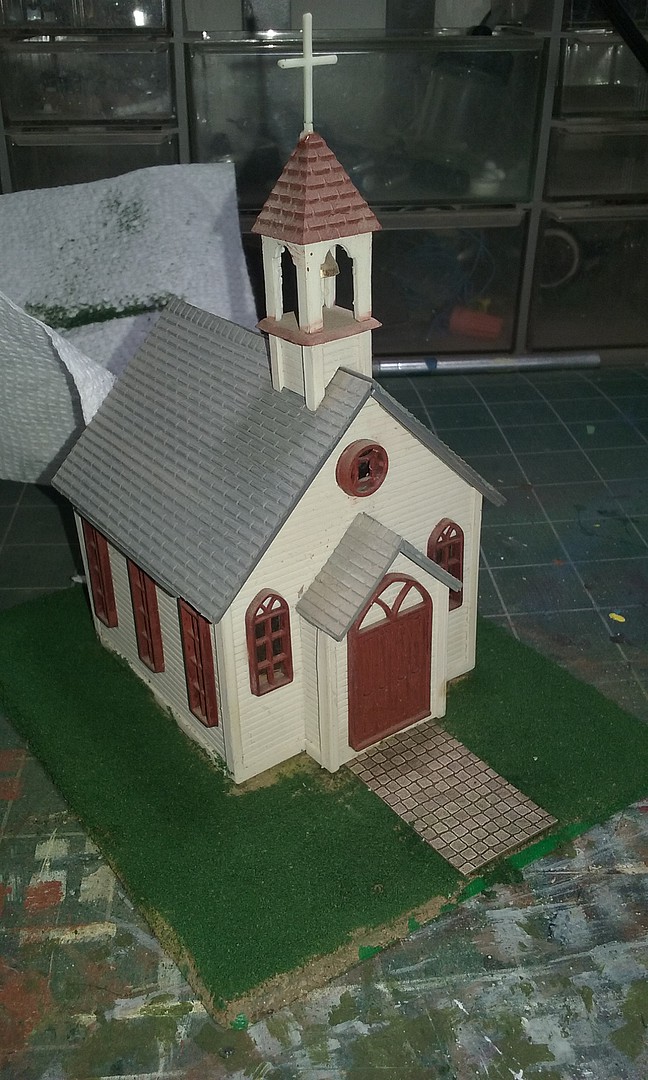 Town Church Kit -- Model Train Building -- HO Scale -- #1350 pictures ...