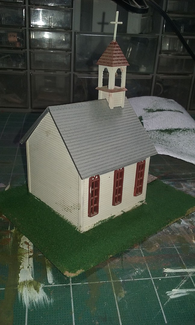 Town Church Kit -- Model Train Building -- HO Scale -- #1350 pictures ...