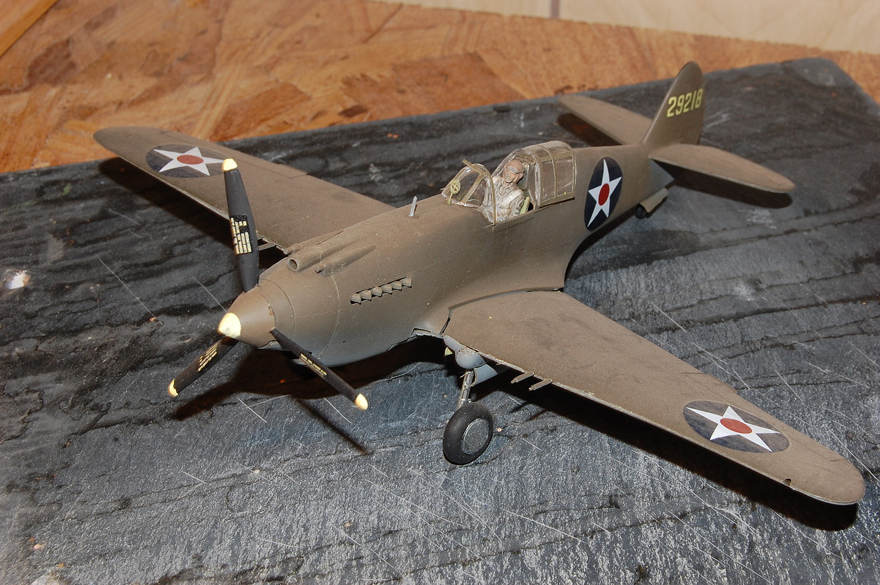 P40B Tiger Shark Aircraft -- Plastic Model Airplane Kit -- 1/48 Scale ...