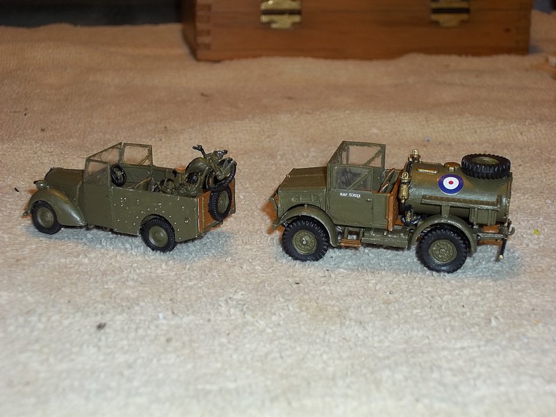 WWII RAF Tilly, Bedford & Motorcycle -- Plastic Model Military Vehicle ...