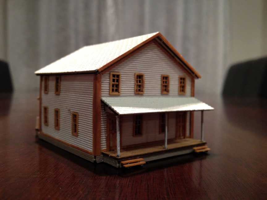 Company House #6 Laser Art Kit -- HO Scale Model Railroad Building ...