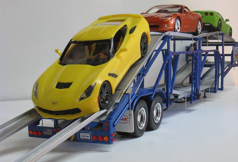 Auto Transport Trailer -- Plastic Model Trailer Kit -- 1/25 Scale ...