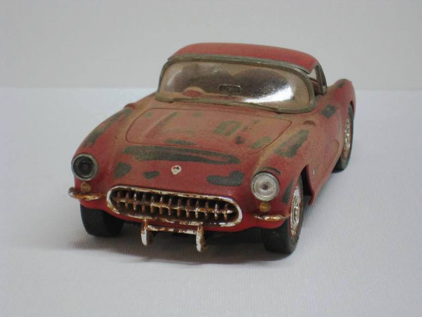 1957 Corvette Convertible White C.Lewis -- Plastic Model Car Kit -- 1/ ...