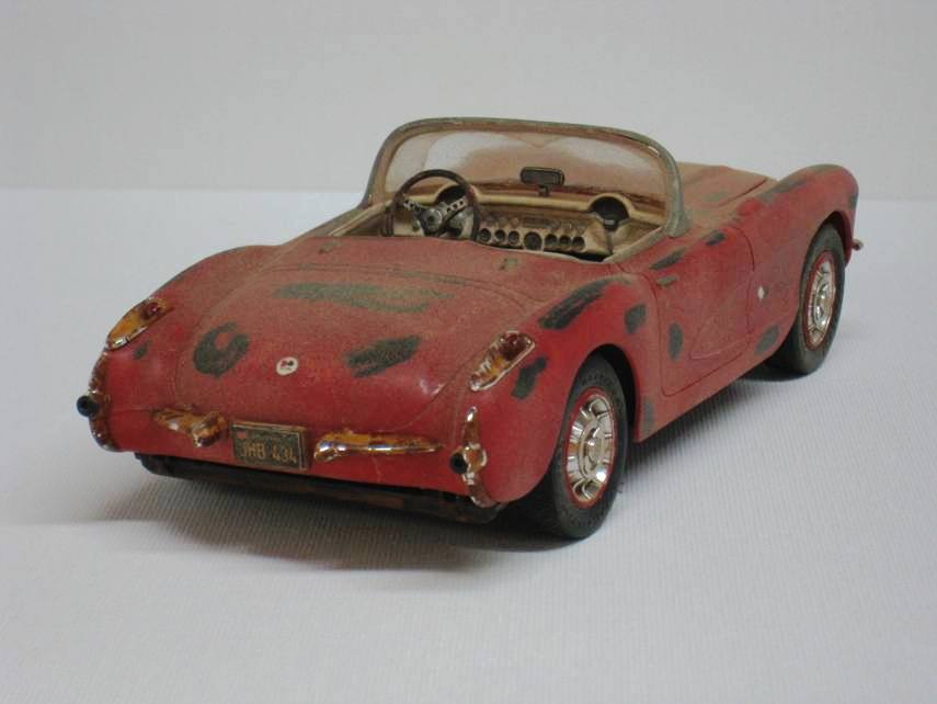 1957 Corvette Convertible White C.Lewis -- Plastic Model Car Kit -- 1/ ...