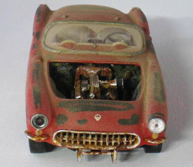 1957 Corvette Convertible White C.Lewis -- Plastic Model Car Kit -- 1/ ...