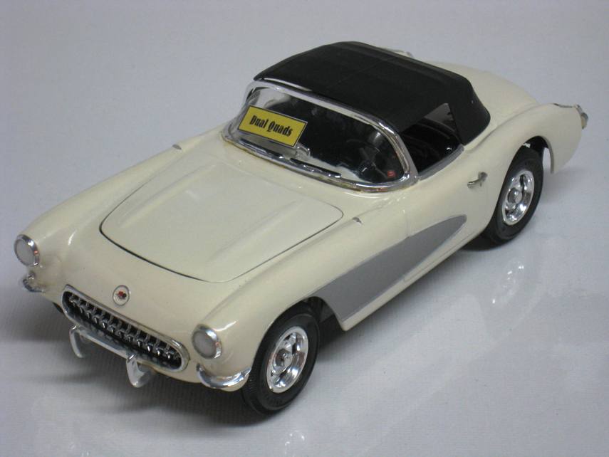 1957 Corvette Convertible White C.Lewis -- Plastic Model Car Kit -- 1/ ...