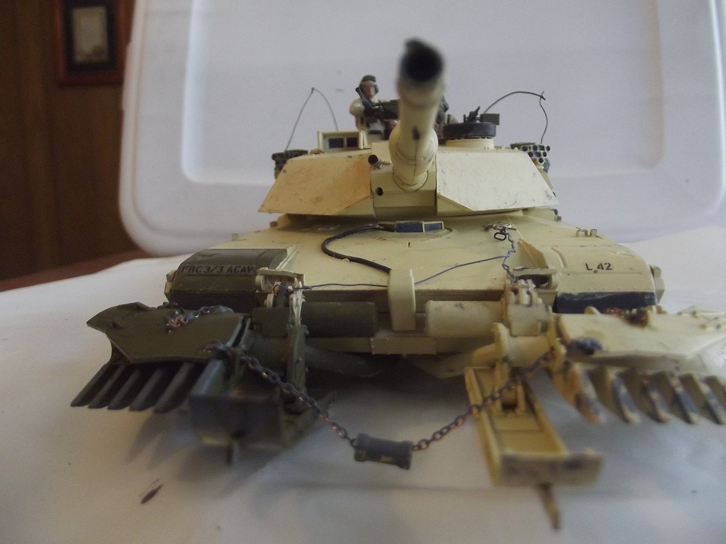 US M1A1 w/Mine Plow Tank -- Plastic Model Military Vehicle Kit -- 1/35 ...
