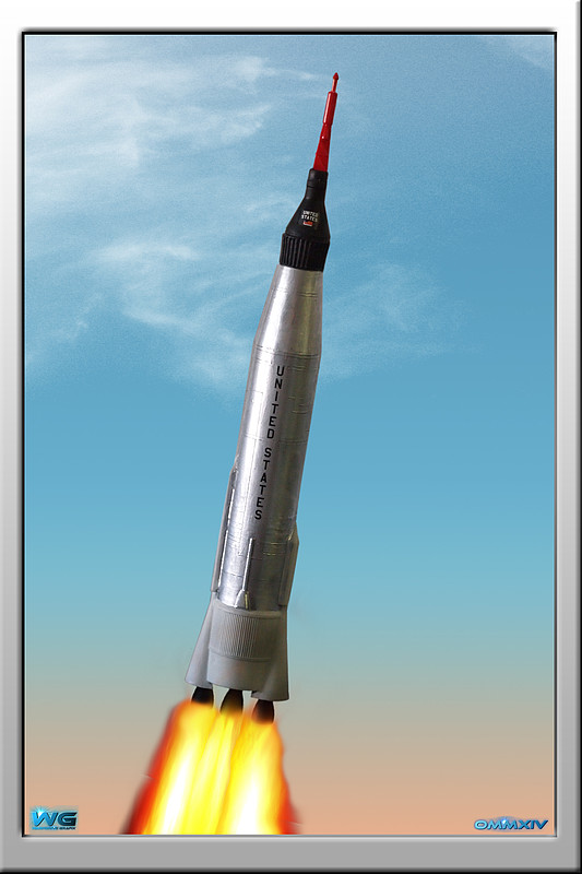 Man In Space Rocket Set -- Plastic Model Space Kit -- 1/200 Scale ...