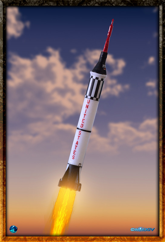 Man In Space Rocket Set -- Plastic Model Space Kit -- 1/200 Scale ...