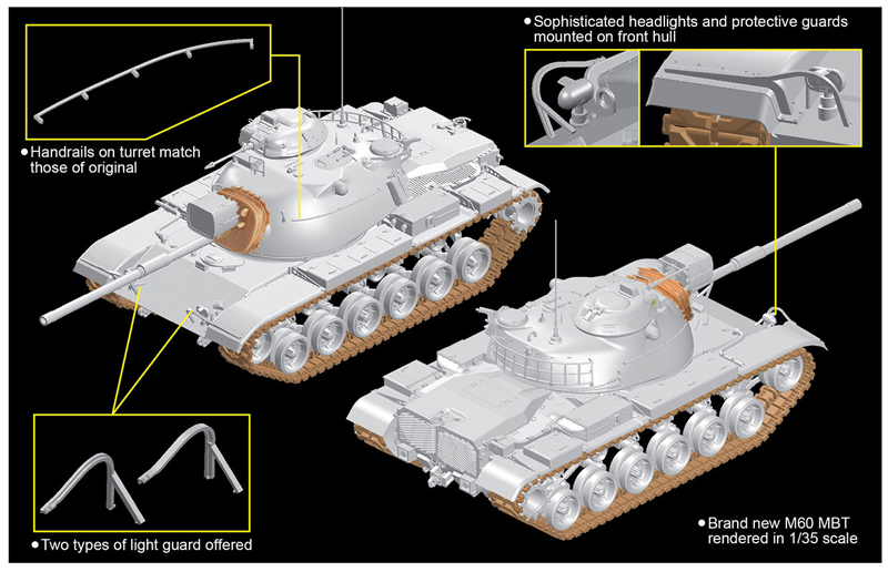 M60 Patton Smart Kit -- Plastic Model Military Vehicle -- 1/35 Scale ...