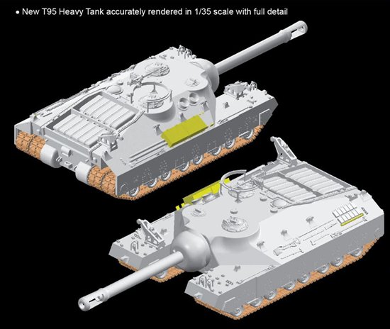 T95 Super Heavy Tank 2 in 1 -- Plastic Model Military Vehicle Kit -- 1/ ...