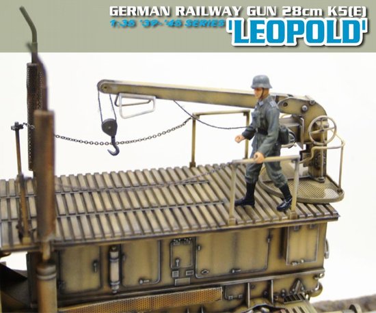 28cm K5(E) Leopold German Railway Gun -- Plastic Model Kit -- 1/35 ...