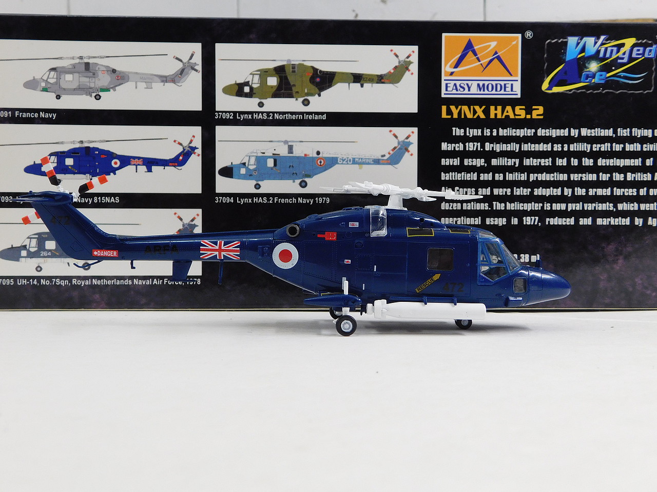 WESTLAND LYNX ROYAL NAVY Mk.3 -- Pre-Built Plastic Model Helicopter ...