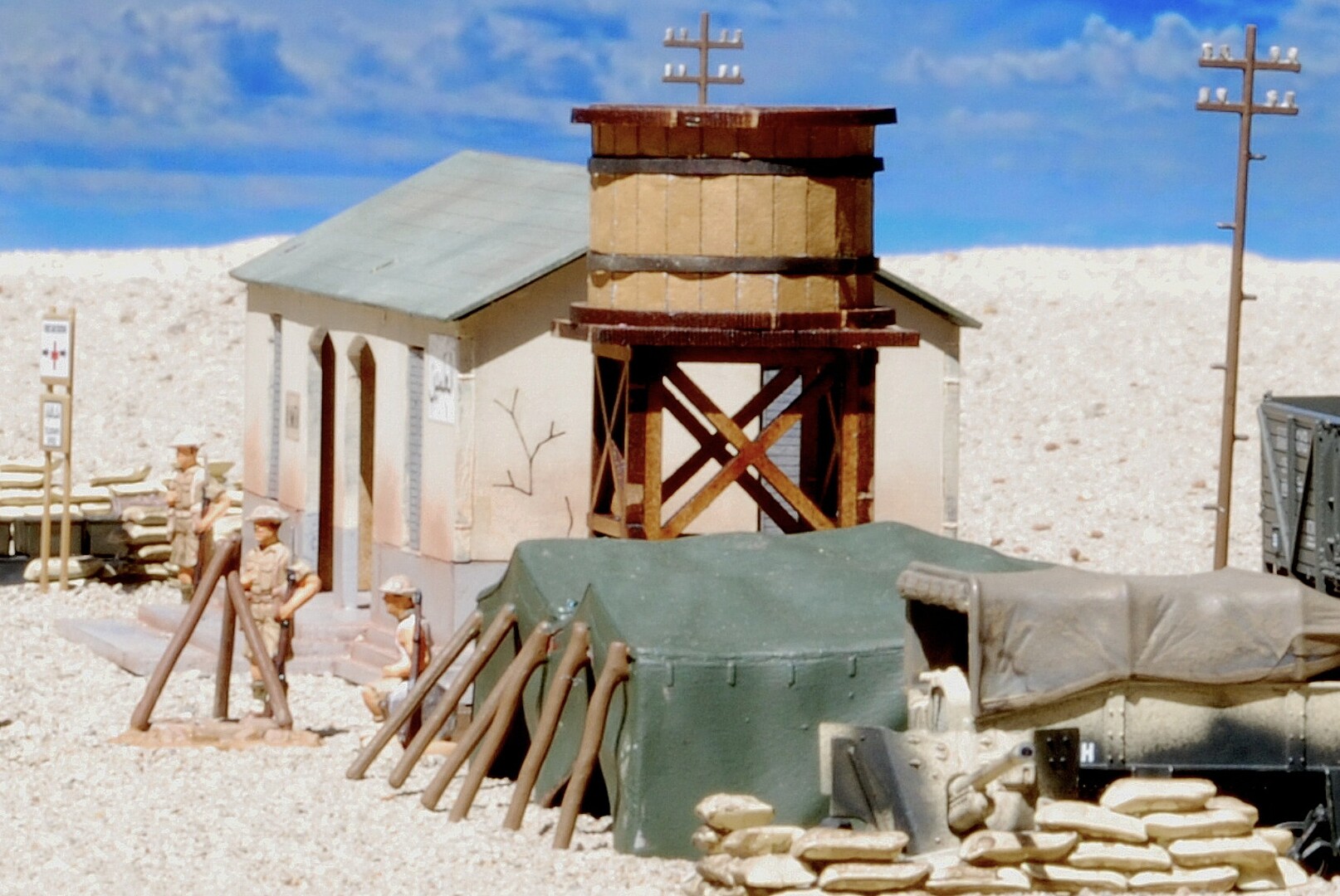 Desert Well & Tents -- Plastic Model Military Diorama -- 1/72 Scale ...