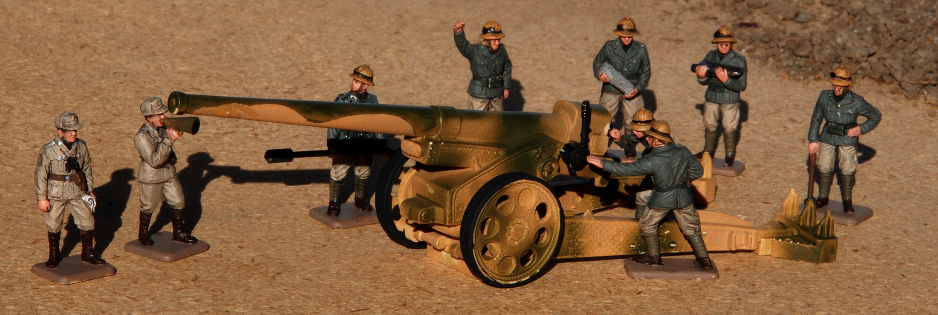 Italian Cannon da149/40 with Crew -- Plastic Model Military Diorama ...