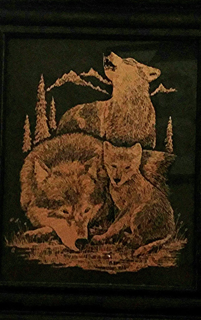Gold Foil Engraving Art Wolves -- Scratch Art Metal Art Kit -- #golf18 ...