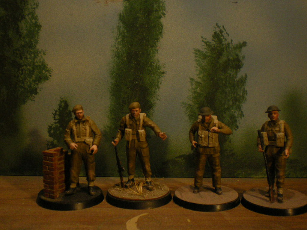 British Troops Caen 1944 (4) -- Plastic Model Military Figure -- 1/35 ...