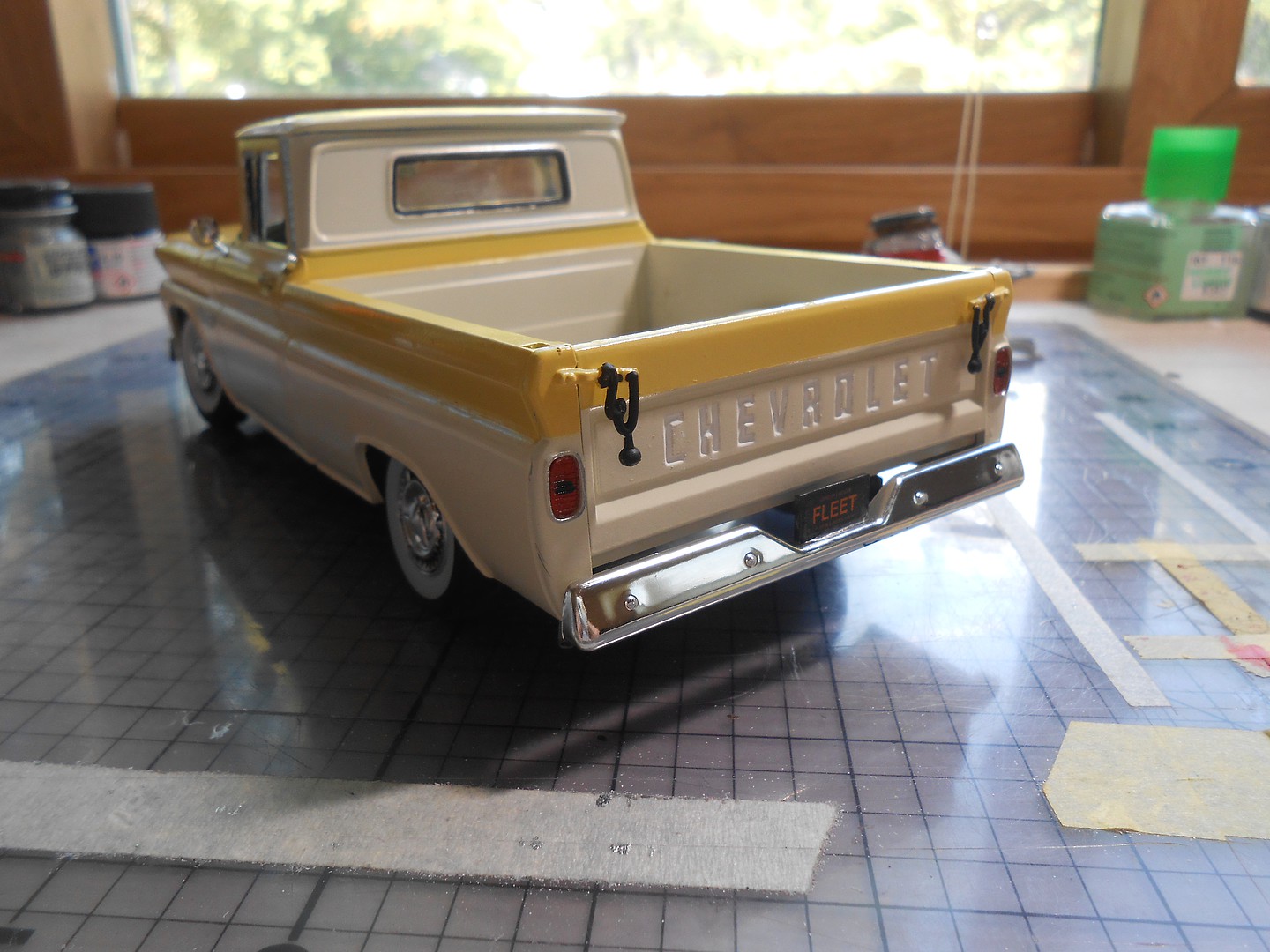 1960 Chevy Fleetside Pickup with Go Kart 2T -- Plastic Model Truck Kit ...