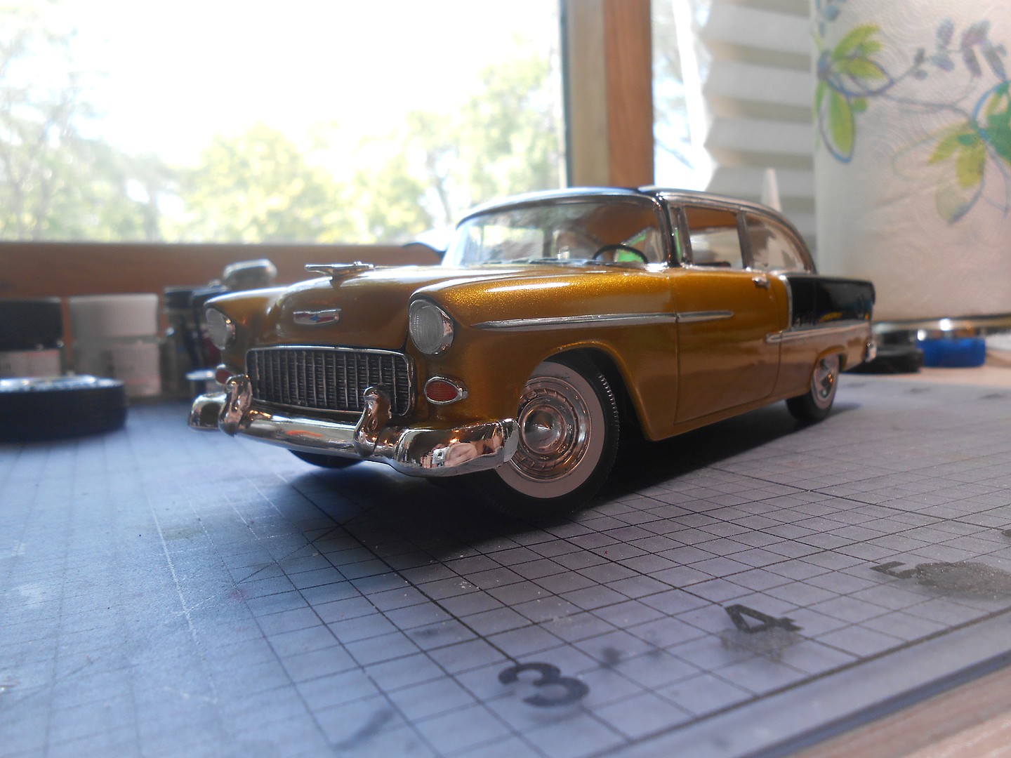 1955 Chevy Bel Air Sedan -- Plastic Model Car Kit -- 1/25 Scale ...