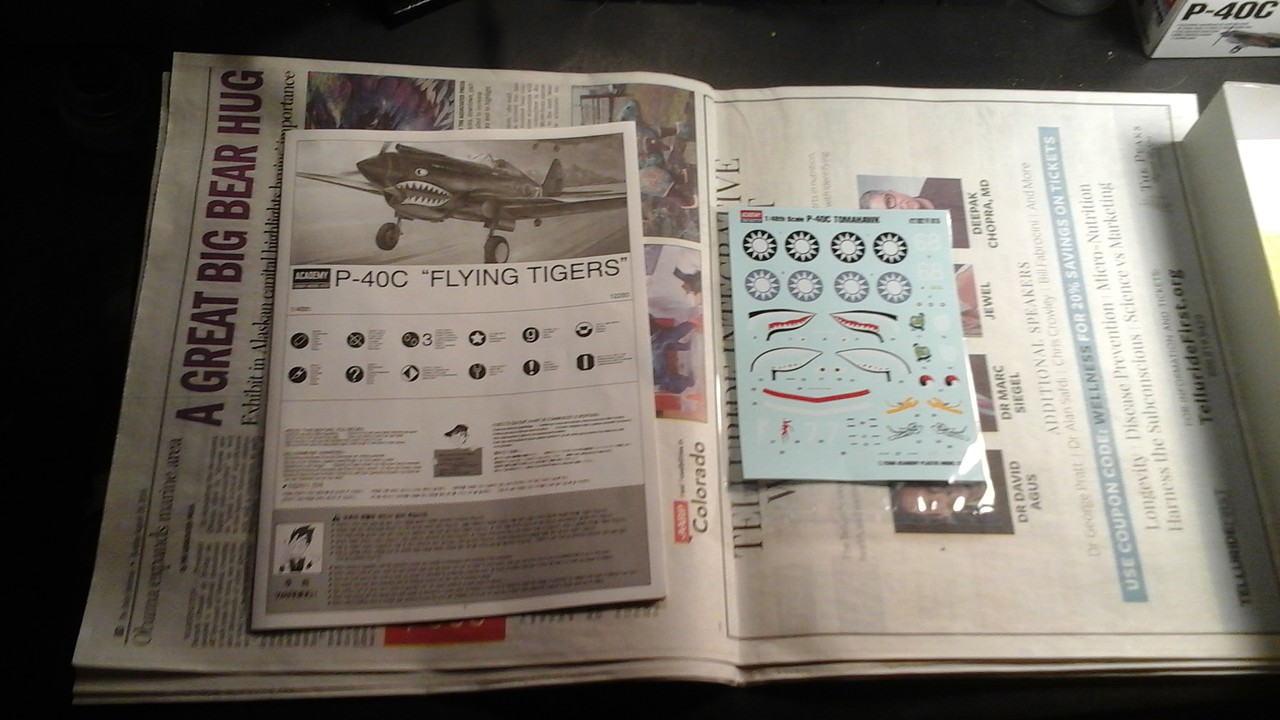 P-40C TOMAHAWK -- Plastic Model Airplane Kit -- 1/48 Scale -- #12280 ...