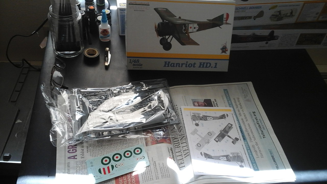 Hanriot HD1 BiPlane (Weekend Edition) -- Plastic Model Airplane Kit ...