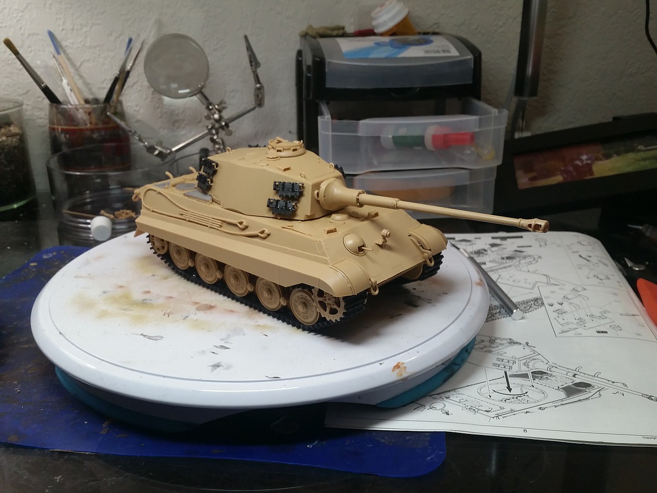 German King Tiger Last Production -- Plastic Model Military Vehicle Kit ...