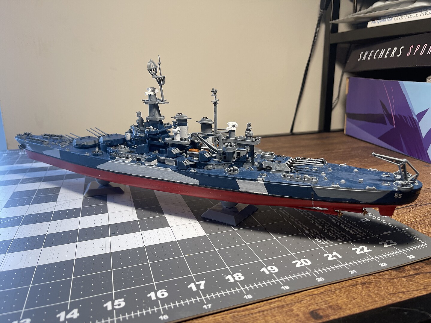 USS North Carolina BB-55 Battleship -- Plastic Model Military Ship Kit ...