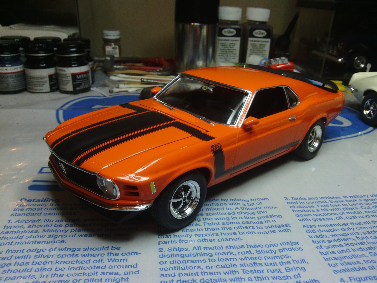 1970 Boss 429 Mustang 3'n1 -- Plastic Model Car Kit -- 1/24 Scale ...