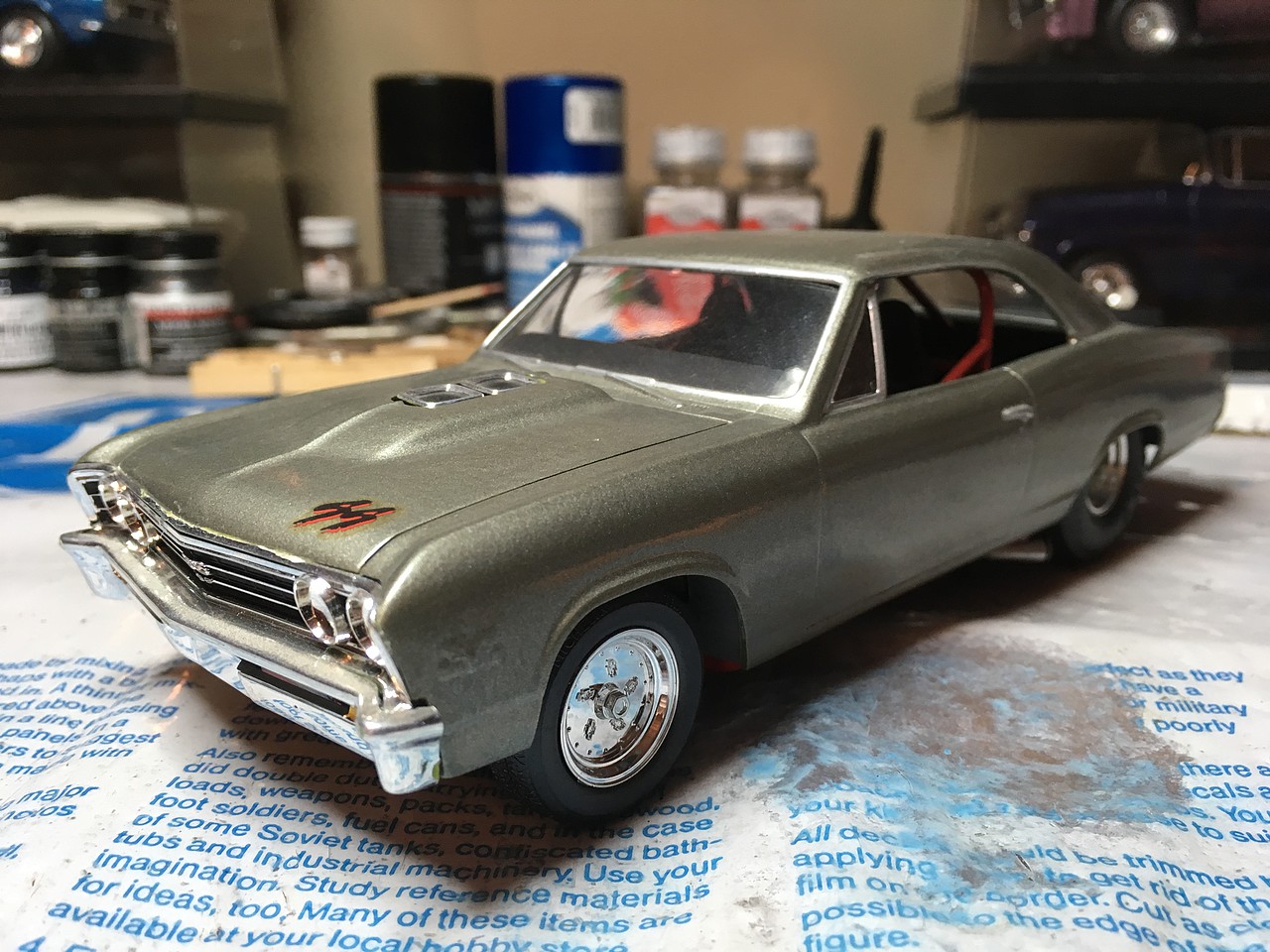 1967 Chevelle Pro Street -- Plastic Model Car Kit -- 1/25 Scale ...