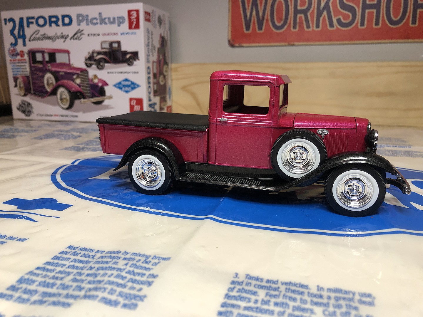 1934 Ford Pickup -- Plastic Model Truck Kit -- 1/25 Scale -- #1120 ...