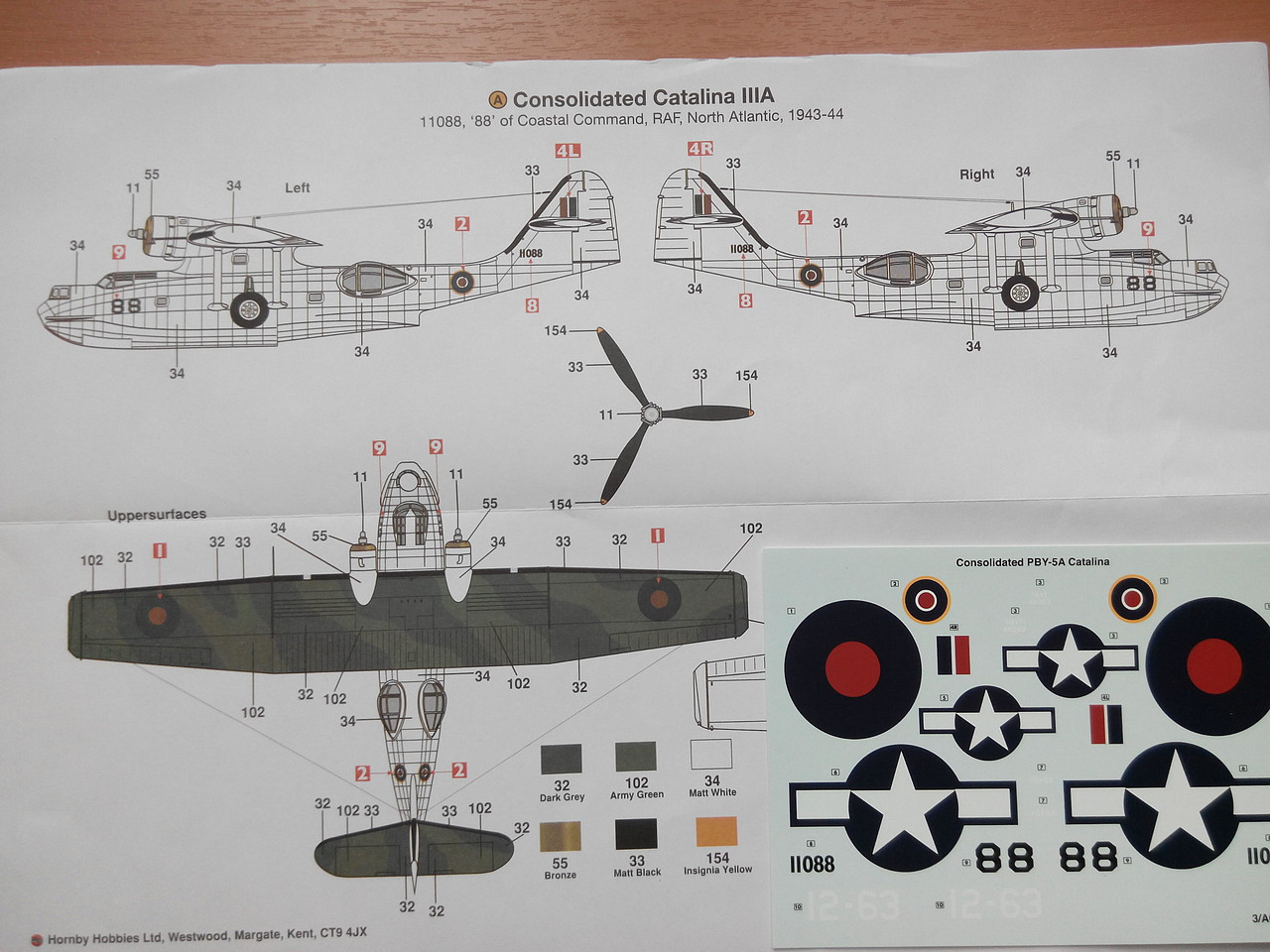 PBY-5A Catalina -- Plastic Model Airplane Kit -- 1/72 Scale -- #05007 ...