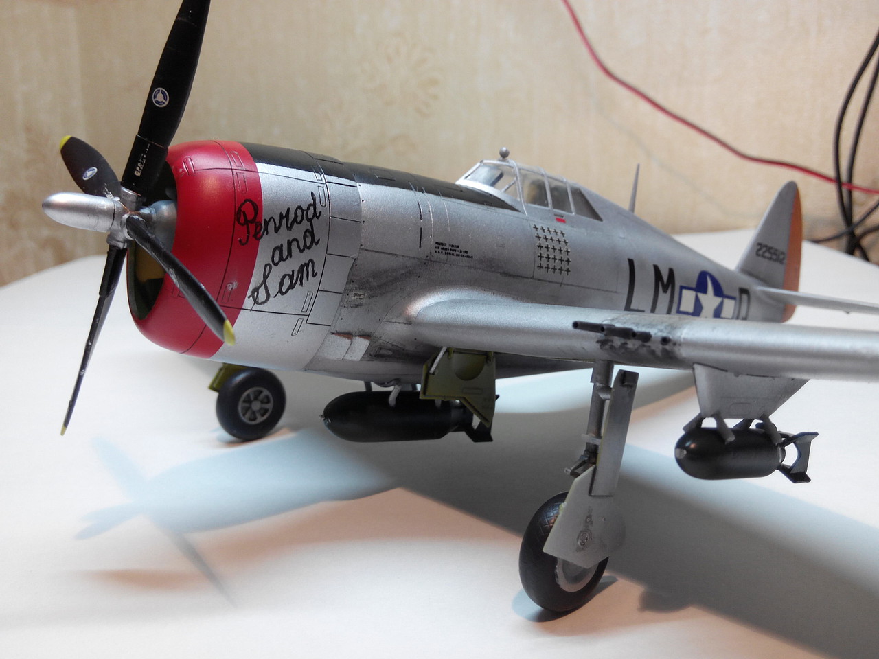 Republic P-47D Thunderbolt Fighter Aircraft -- Plastic Model Airplane ...