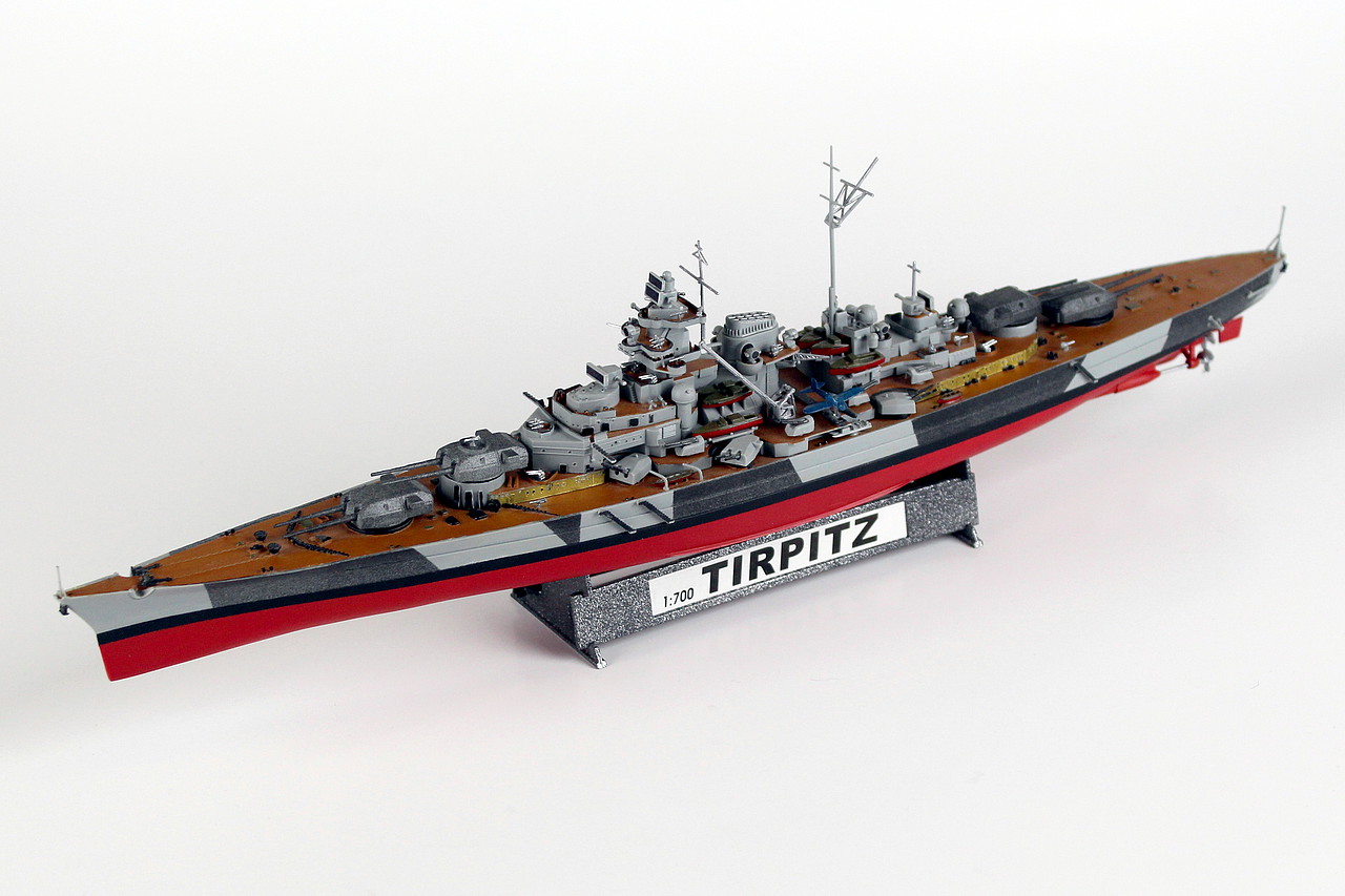 German Tirpitz Battleship -- Plastic Model Battleship Kit -- 1/700 ...
