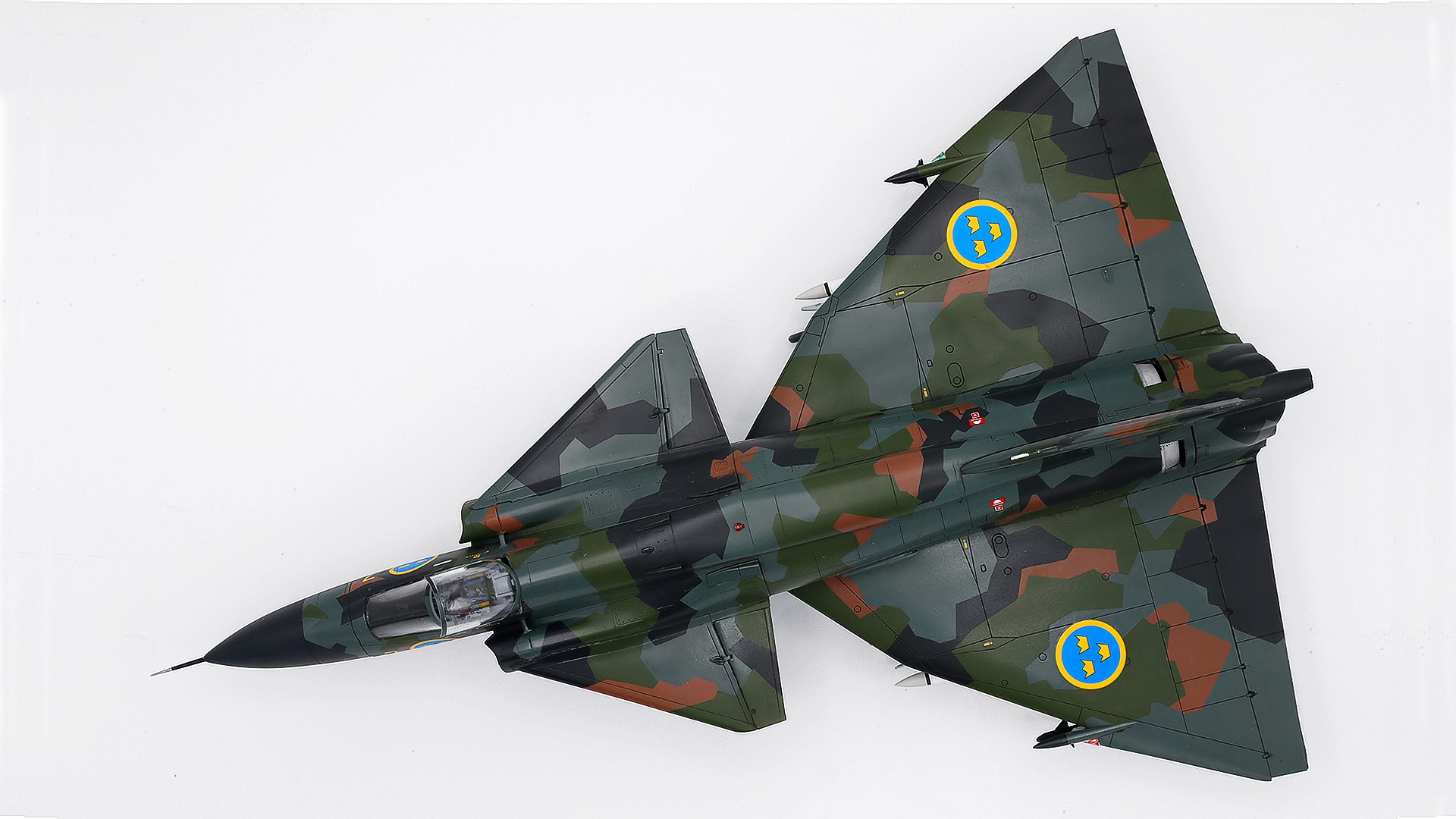 SAAB AJ37 Viggen Attack Version Aircraft -- Plastic Model Airplane Kit ...