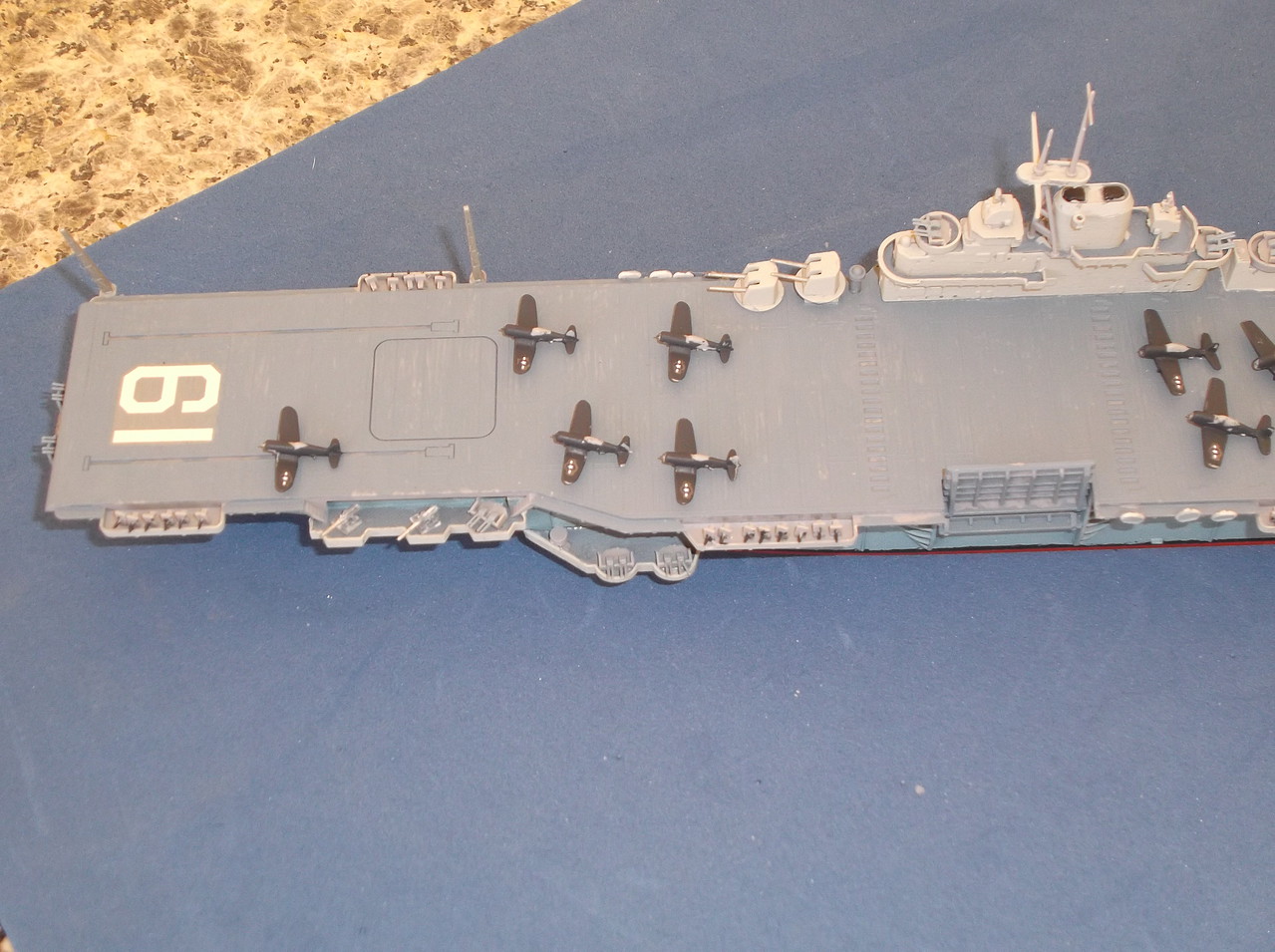 USS Hancock -- Plastic Model Aircraft Carrier Kit -- 1/700 Scale ...