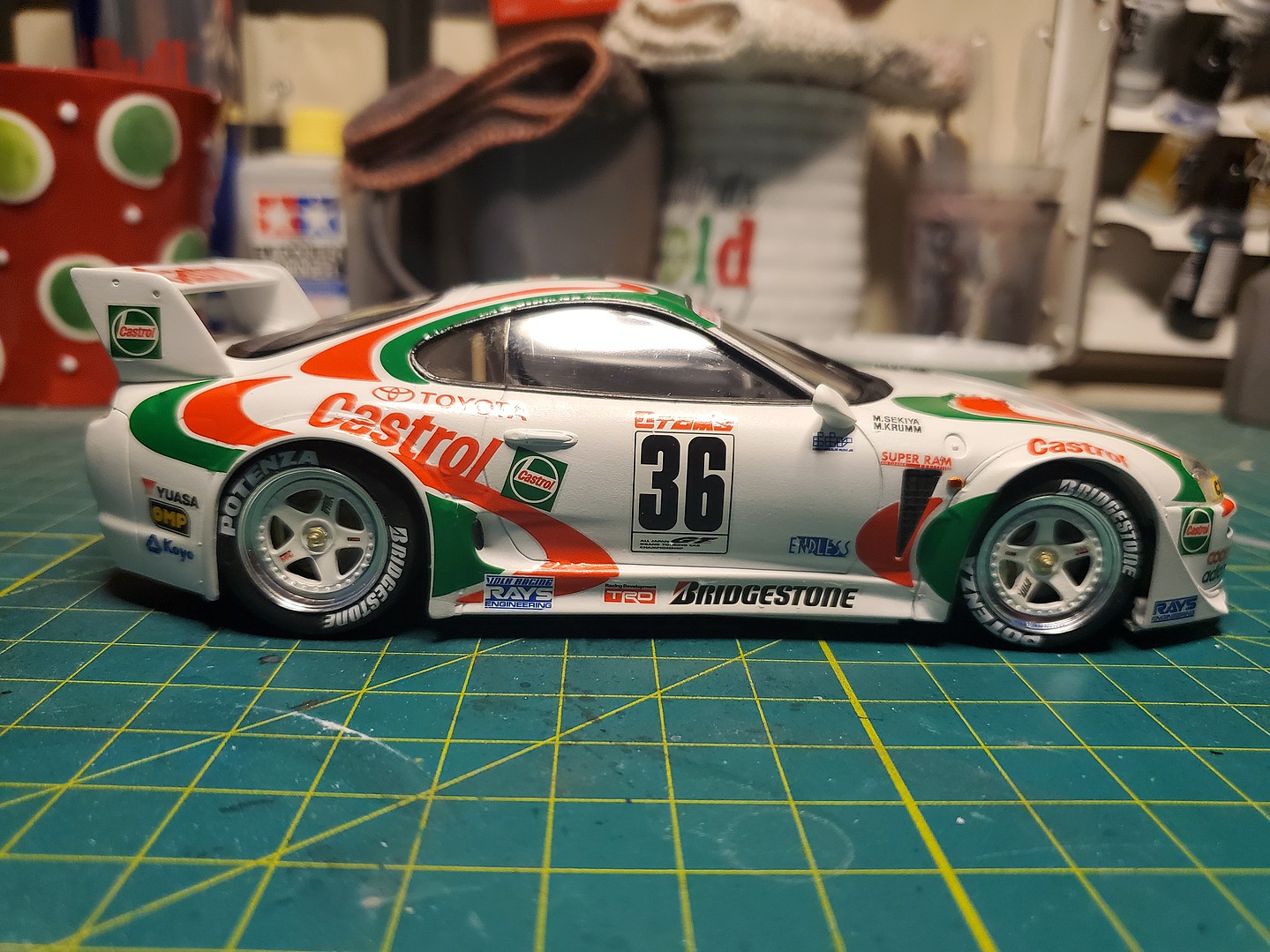 Castrol Toyota Toms Supra GT Racecar -- Plastic Model Car Kit -- 1/24 ...