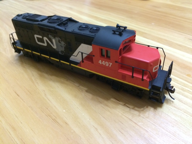 EMD GP9M Canadian National #4497 -- Model Train Diesel Locomotive -- HO ...