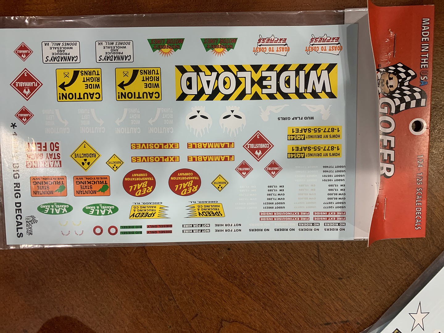 Gallery Pictures Gofer-Racing Big Rig Logos Plastic Model Vehicle Decal ...